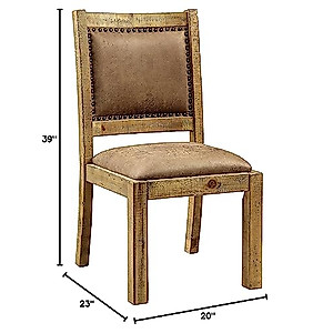 Furniture of America Burton Dining Chair, Rustic Pine