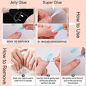 Solid Press On Toenails For Women, Nude White Toe Nail Press Ons, Acrylic Fake Toenails 24pcs uñas para pies