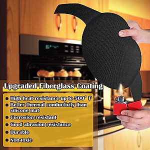 AIERSA 2Pcs Baking Mat for Dutch Oven Bread Baking, Reusable Non-stick Bread Sling, 6.3In Long Handle for Easy Transfer of Sourdough,Bread Making Tools and Supplies,Alternative to Silicone Baking Mat