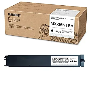 MANDBOY Compatible Replacement for Sharp MX-36 MX-36NTBA Toner Cartridge (Black), Work with MX-2610N 3110N 3115N 3610N Printer Toner Cartridge, 1-Pack