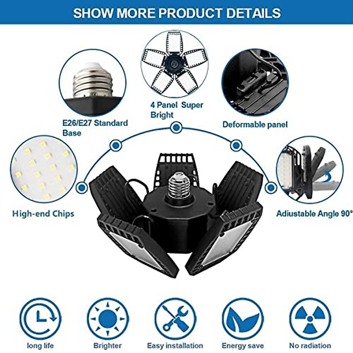 CODAFUL Motion Sensor LED Garage Light with Motion Sensor 150W 15000lm Super Bright Shop Light, Motion Activated led Store Light, Suitable for Garage, Workshop and Basement.