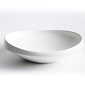 KOWMcp Dinner Plates 1Pcs White Ceramic Plate, Can Be Used to Set The Plate, Put Steak, Vegetables, Fruits, Eggs (Size : M)