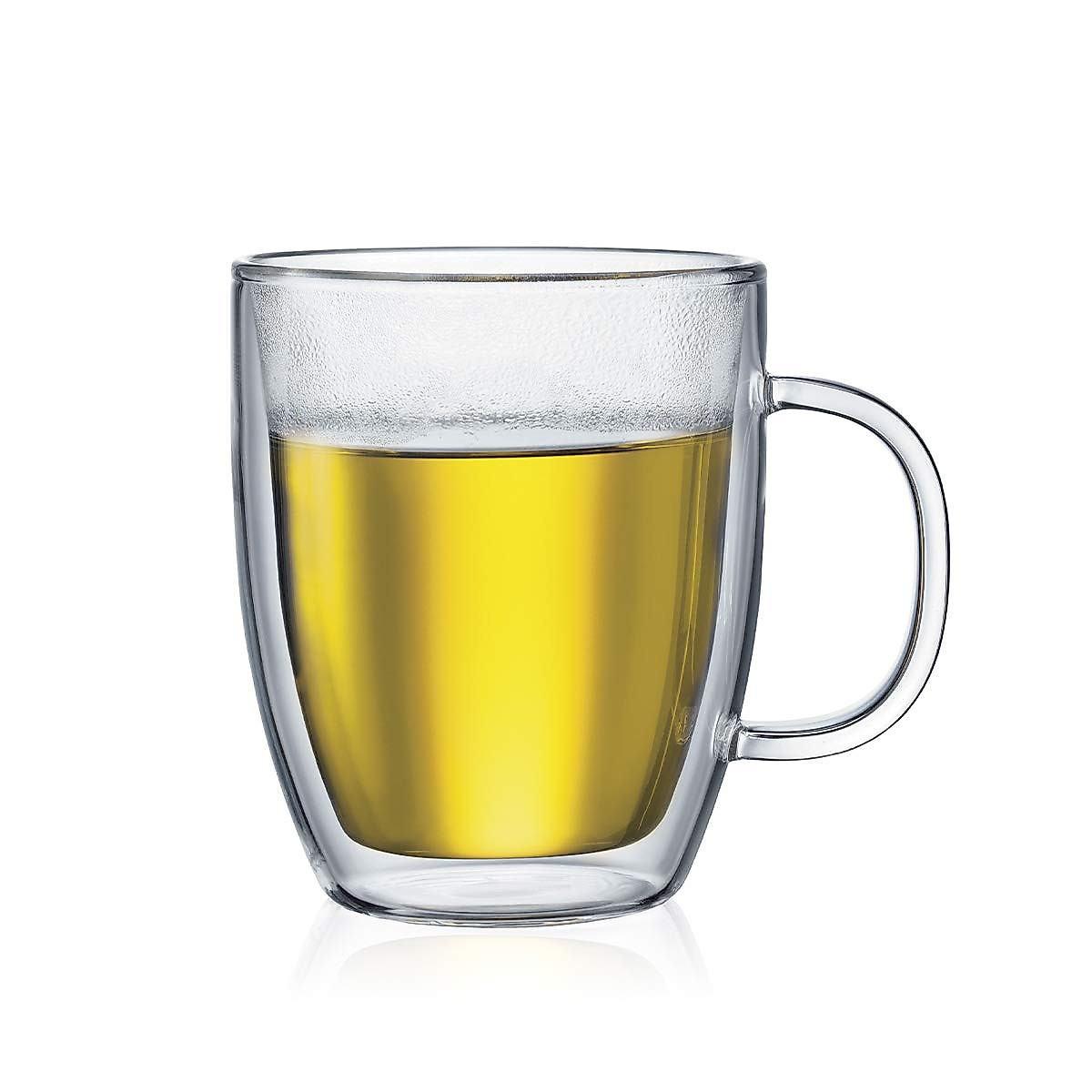 Bodum Bistro Double-Wall Insulated 15-Ounce Glass Mug, Set of 2