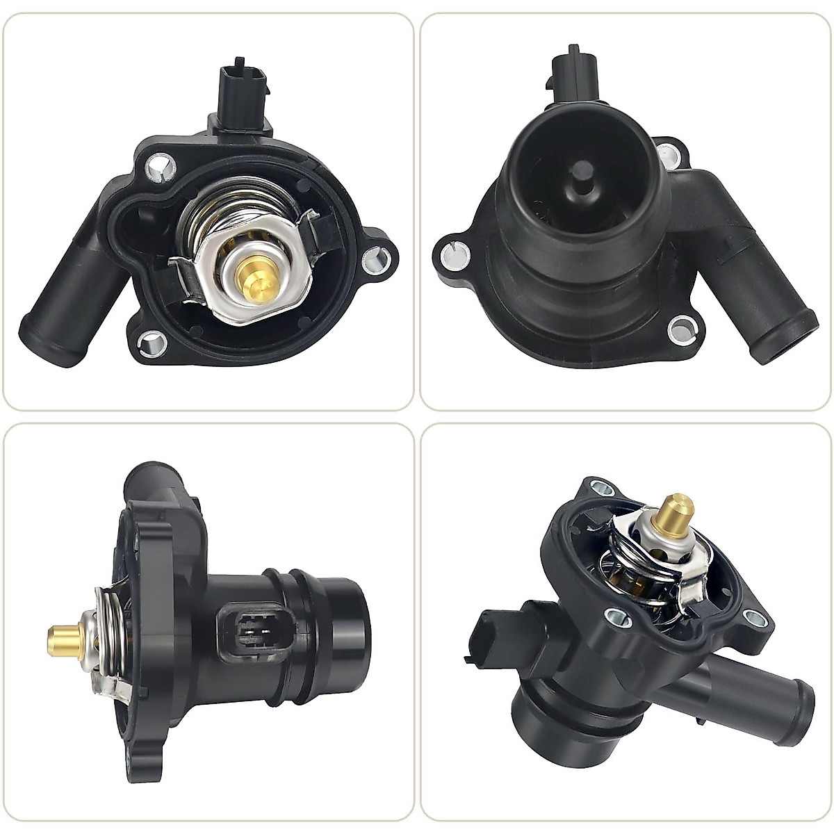 Upgraded 55565336 902-808 Engine Coolant Thermostat Housing Assembly Fit for 2011-2019 Che-vy Cru-ze Sonic Trax Limited 1.4 L Replaces 55593034 55579010 by Sikawai