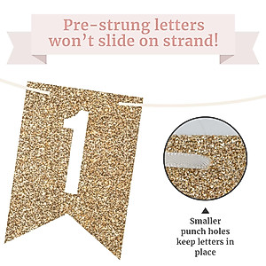 Pre-Strung Happy 13th Birthday Banner - NO DIY - Gold Glitter 13th Birthday Party Banner For Boys Girls - Pre-Strung Garland on 6 ft Strands - Gold Birthday Party Decorations & Decor. Did we mention