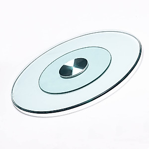 Dining Table Tempered Glass Turntable,Lazy Susan Turntable For Kitchen,360 Degree Swivel Dining Table Serving Tray,Clear Glass Rotating Serving Tray Silent Bearing 24/28/32/34/36/40 Inch