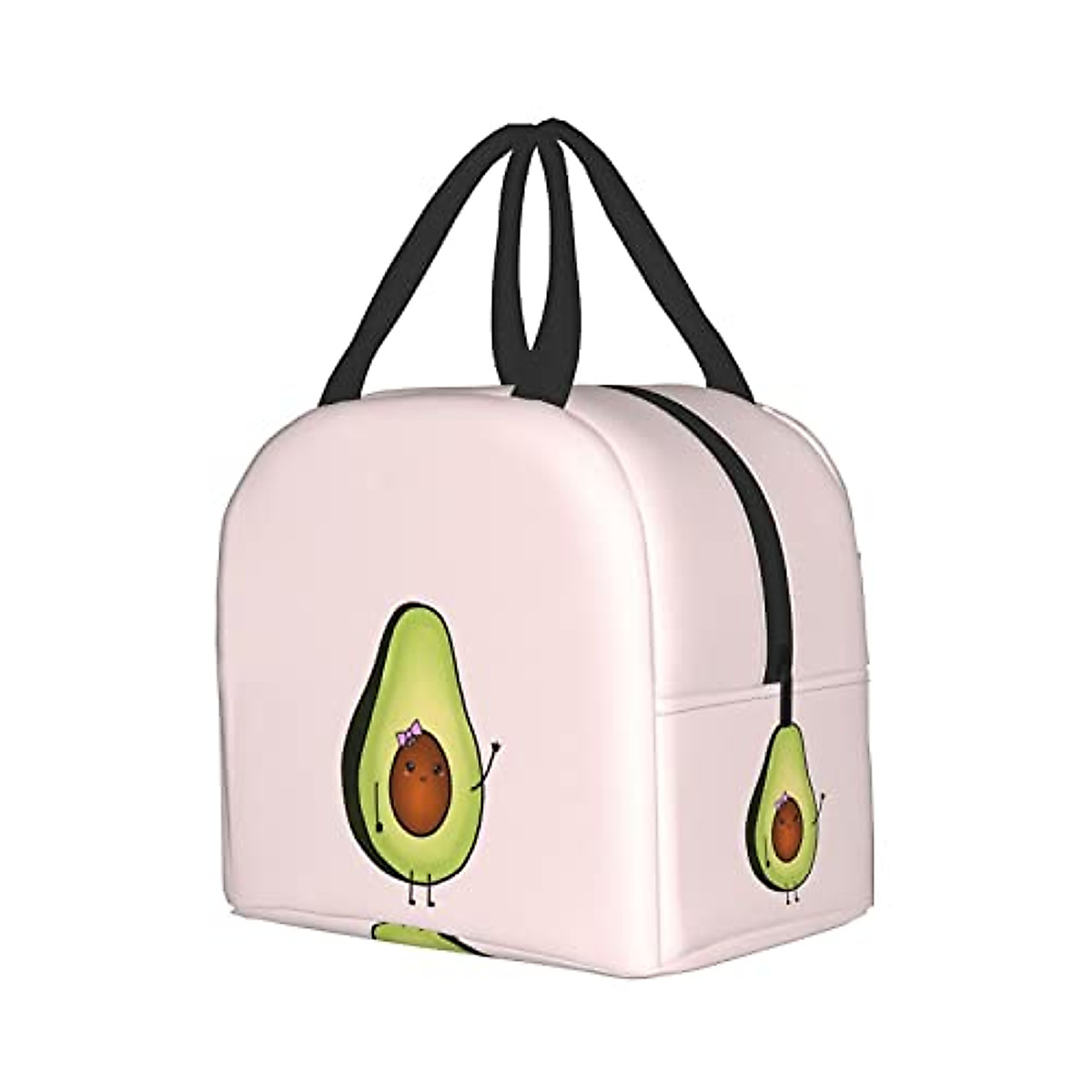 Lunch Bag Avocado Girl Insulated Lunch Box Reusable Lunch Bags Meal Portable Container Tote For Men Women Work Travel Picnic