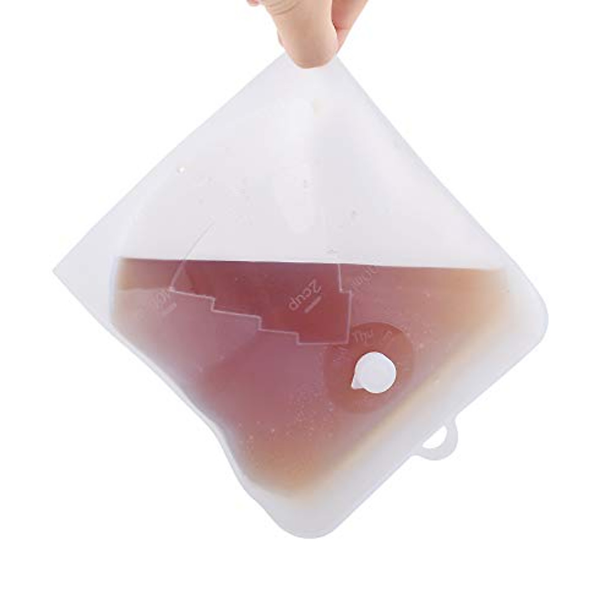 Reusable 100% Silicone Food Storage Bags, Freezer Storage Bags for Boil ，Heat and Microwave，3pack：50oz，33oz，17oz (transparent colour)