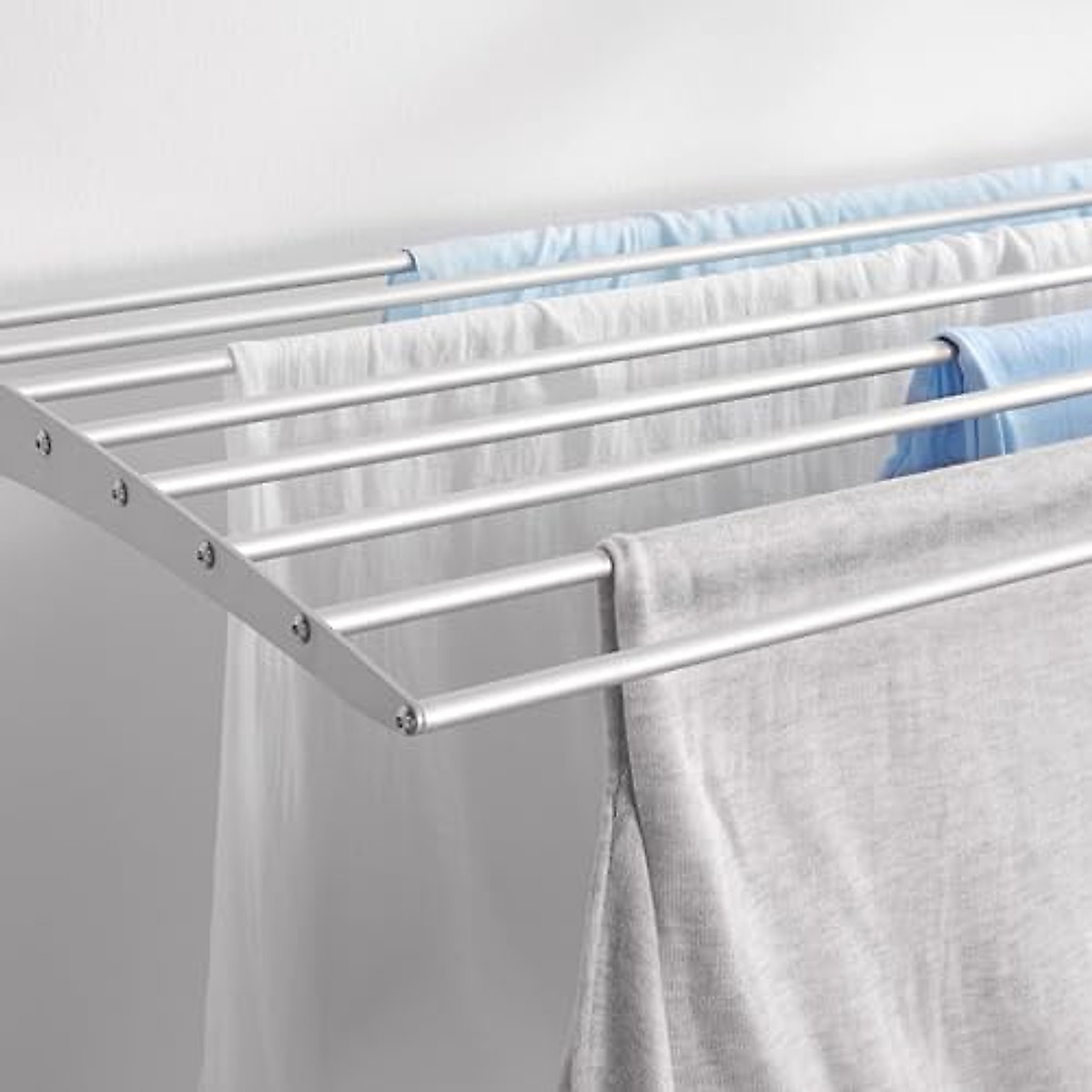 foxydry Fold, Wall-Mounted Clothes Drying Rack, Vertical Folding Indoor Outdoor Clothes line in Aluminium Steel (100 cm)