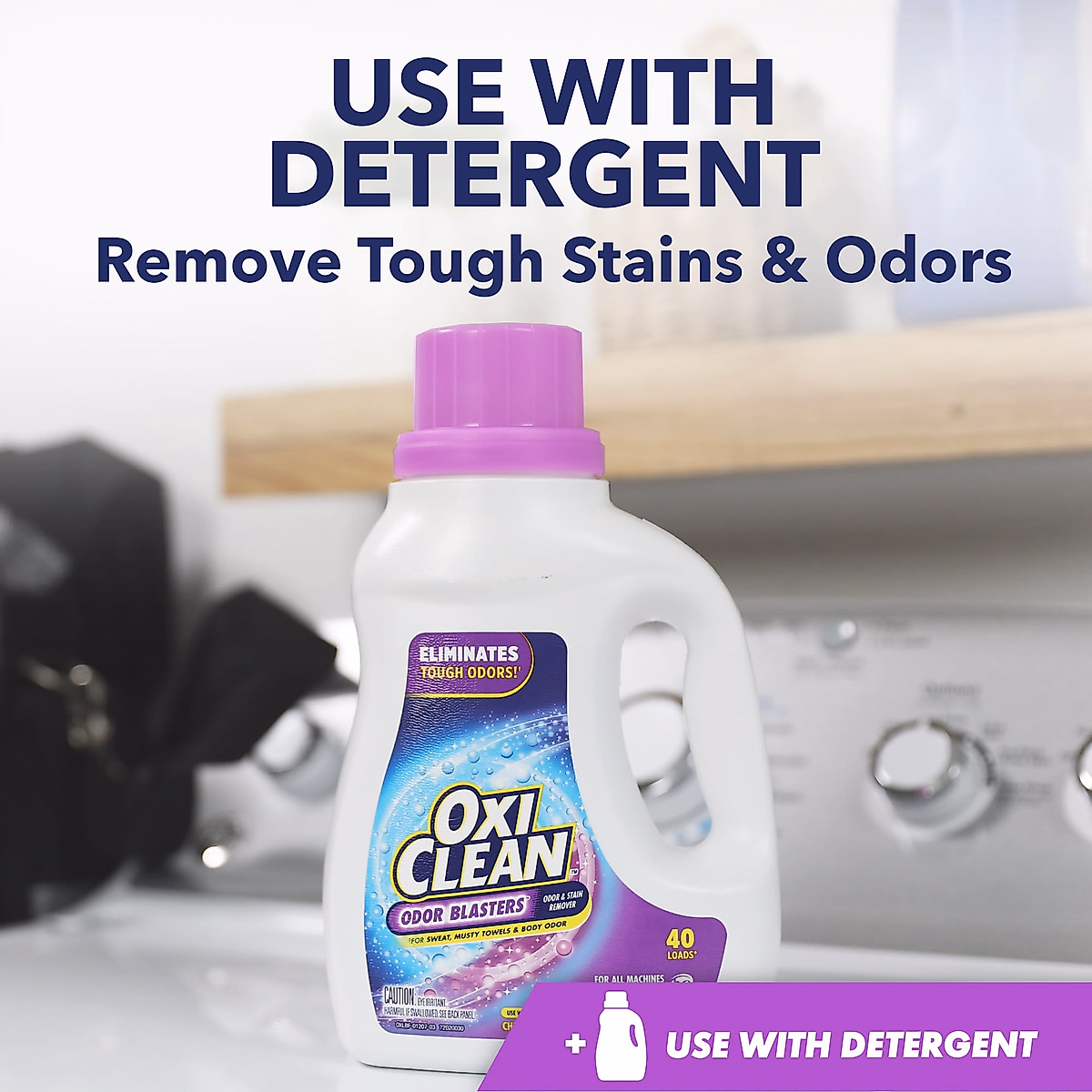 OxiClean Odor Blasters Odor and Stain Remover Laundry Booster Liquid, 50 fl oz