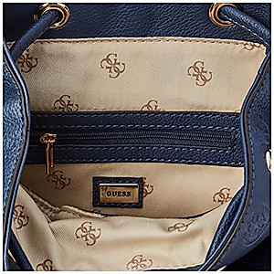 GUESS womens Helaina Flap Backpack, Navy, one size US