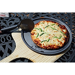 Chef Select Pizza Crisper Pan, 14-Inch Round, Large Size, Steel, Non-Stick, Perforated - Pizza, Fries, Bread, Large Cookies