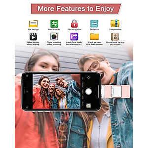 Sunany USB Flash Drive 256GB, Photo Stick Memory External Data Storage Thumb Drive Compatible for Phone, Pad, Android, PC and More Devices (Pink)