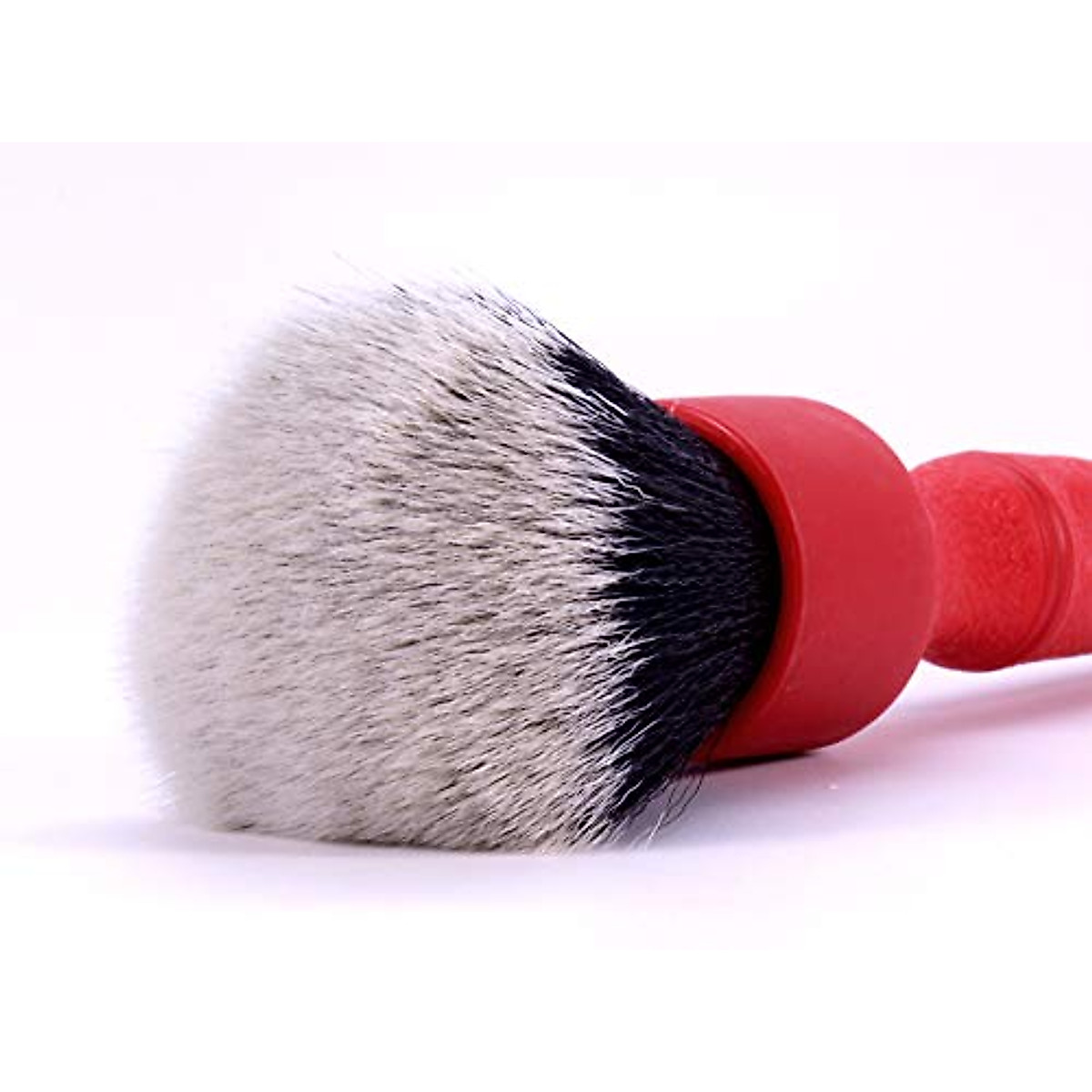 Detail Factory - TriGrip Ultra-Soft Detailing Brush Set - Comfortable Grip and Scratch-Free Cleaning for Exterior, Interior Panels, Emblems, Badges, Gauge Cluster, Infotainment Screen, Red