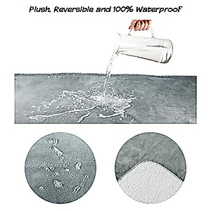 Waterproof Pet Blanket Collection– Reversible Throw Protects Couch, Car, Bed from Spills, Stains, or Fur – Dog and Cat Blankets by PETMAKER Large