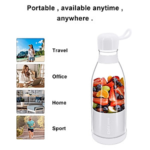 Bemodst Portable Blender, Personal Blender for Shakes and Smoothies, Rechargeable personal mixer,Stronger and Faster,Mini Handheld Fresh Juice Blender Cup for Travel Sports Kitchen, White