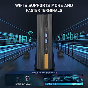 ACEMAGIC Mini PC 12th 12450H 【Beat i7 11390H】, 8C/12T, up to 4.4GHz, 32GB DDR4 512GB NVMe SSD, Mini Desktop Computer [USB 3.2 Type-C], TDP45W, Tower PC 2.0 HDMI, Dual Display 4K@60Hz, WiFi6/BT5.2