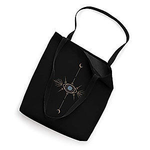 Minimal Half Moon Blue Evil Eye Galaxy Space Spiritual Gift Tote Bag