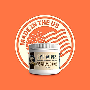 PUPPY LISA Dog Eye Wipes - Tear Stain Remover Hypoallergenic Made in The US Natural Eye Wipes for Dogs, Non-Irritant - with Aloe and Chamomile - Eye Wipes for Small Dogs for Discharge and Crust