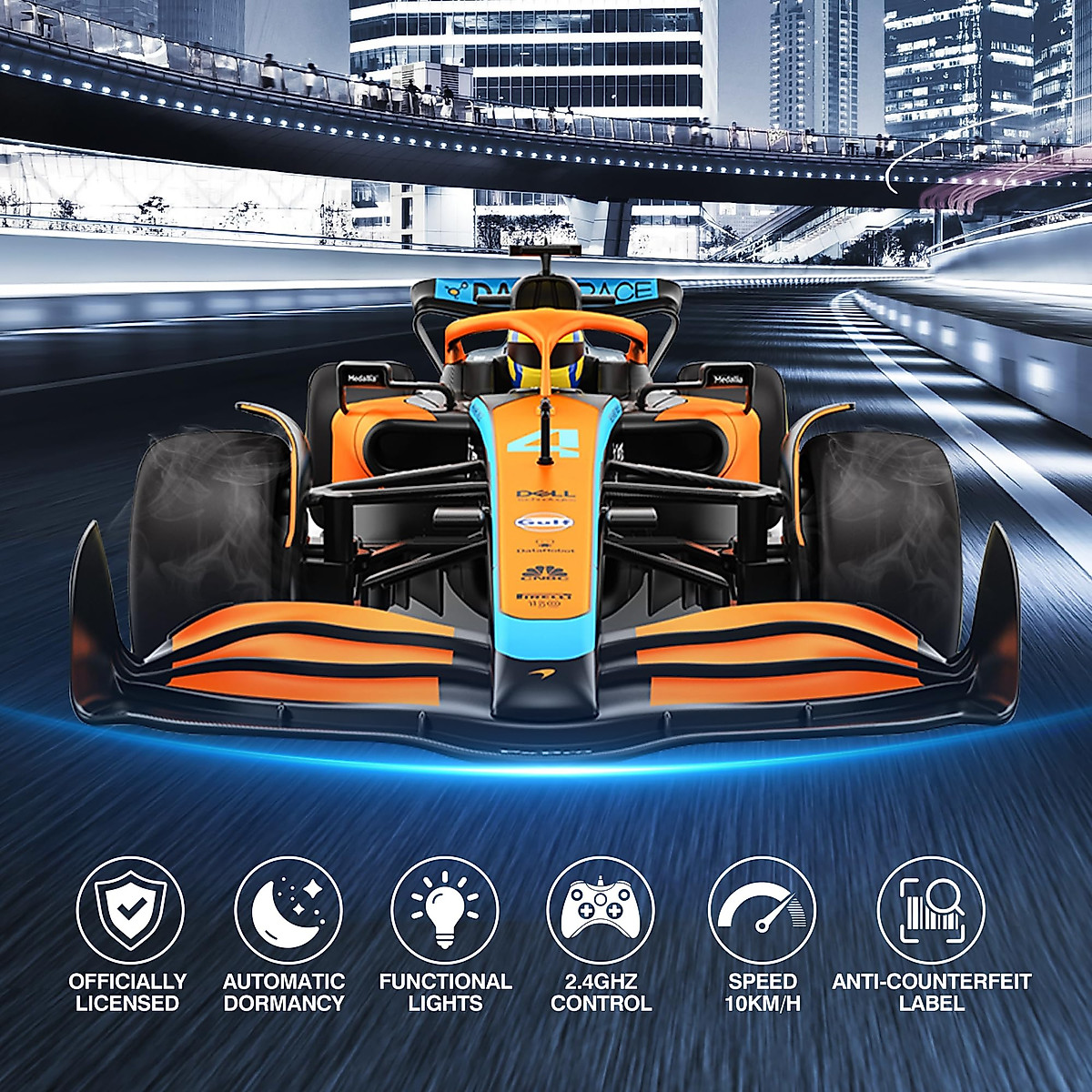 ZMZ F1 Remote Control Car 1:12 Scale Large Size F1 RC Car Officially Licensed RC Series McLaren F1 MCL36, Suitable RC Cars for Adults & Kids, Boys Girls Age 6-12 Years Birthday Ideas Gift