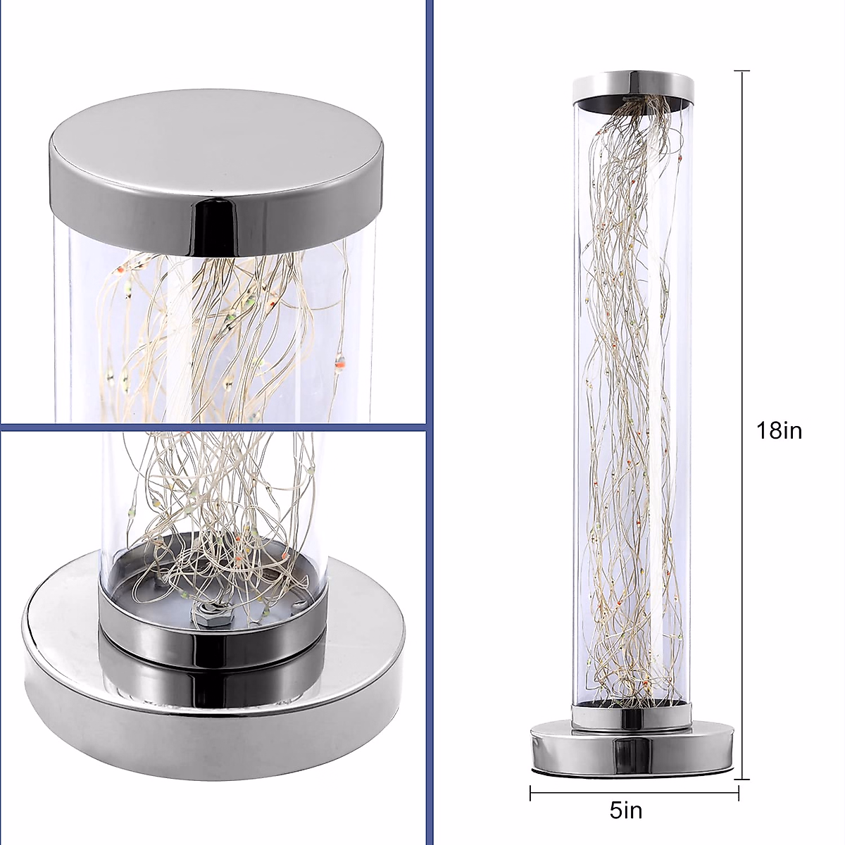 LKUA Floor Lamp for Bedroom, Decorative Elegant Design Metal Exposed Rope Modern Standing Lamp for Bedroom, Living Room, Office, Kids Room (White)