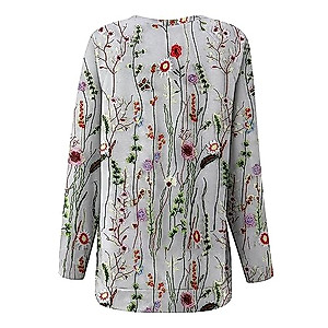 Generic Long Sleeve Shirt for Women Long Sleeve Tops for Women Pullover Sweaters for Women Long Sleeve Round Neck Long Sleeve Pullover Loose Blouses Casual Tops Lightweight Shirts Printed T Shirts