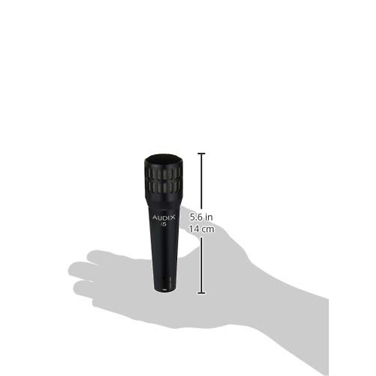 Audix i5 Dynamic Instrument Microphone: Pro Snare Mic/Guitar Amp Microphone - Black