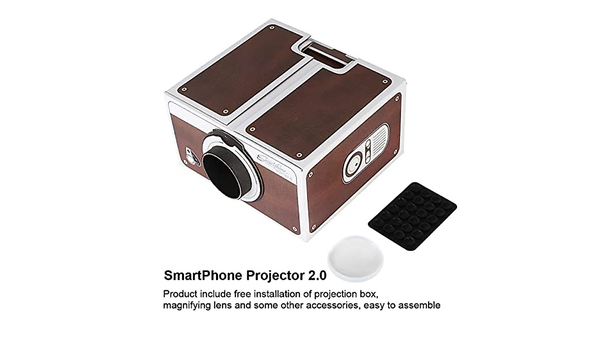 Leftwei DIY Cardboard Smartphone Projector - Portable Home Theater