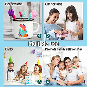 Partywind 115 Styles (10 Sheets) Temporary Tattoos for Kids, Kids Party Supplies Favors Goodie Bag Stuffers, Fake Tattoo Stickers for Boys and Girls Birthday Party