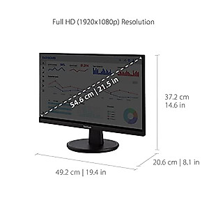 ViewSonic VS2247-MH 22 Inch 1080p Monitor with 75Hz, FreeSync, Thin Bezels, Eye Care, HDMI, VGA Inputs for Home and Office