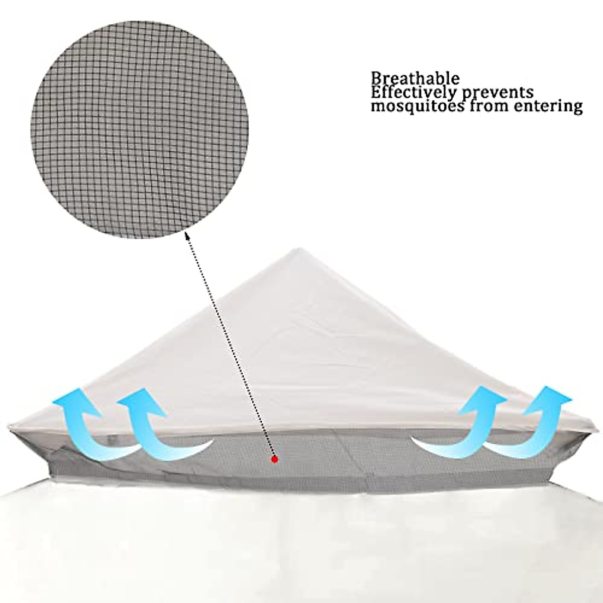 Durcover Gazebo Replacement Top 10x10 ft, Gazebo Canopy Replacement Cover for 2 Tier Outdoor Patio Garden Tent Frames, Waterproof UV-Resistant, Canopy Cover with Air Vent Only, Beige