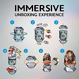 YuMe Disney 100 Mystery Capsules - Rare Pixar & Disney Vinyl Figurines, Series 1 Blind Bag Collectibles 12 Pack