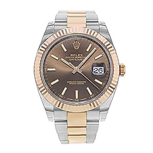Rolex Datejust Ii 41mm Chocolate Dial Rose Gold and Steel Men's Watch 126331