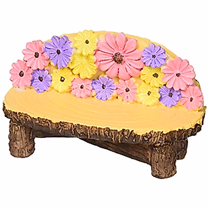 Darice DC2014001 Mini Garden Bench Resin, Multicolor