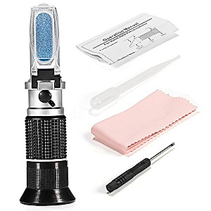 0-90% Brix Meter Refractometer,V-Resourcing Portable Hand Held Sugar Content Measurement for Sugar, Food, Fruit, Beverages Honey