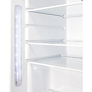 Summit Appliance ALR46WSSTB 20" Wide Built-In All-Refrigerator, ADA Compliant, 3.53 cu.ft Capacity, Adjustable Thermostat, Removable Door Racks, Automatic Defrost, Temperature & Open Door Alarms