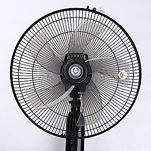 renvena 16 inch Plastic Fan Blade with Nut Cover Replacement for Household Stand/Pedestal Fan Table Fan Accessory No Noice Black with Fan Nut