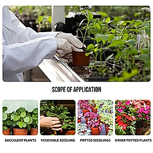 BEWAVE Plant Nursery Pots with Humidity Dome, 100 Sets Indoor Gardening Pot Planting Containers Starter Seed Starting Containers Planters with 100 Pcs Plant Labels, 3.5"