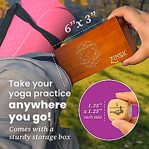 Zinsk 8-pc Wood Yoga Dice Set - Creative Yoga Accessories and Fun Yoga Gifts for Women - Wooden Workout Dice & Fitness Dice to Create Yoga Flows in Seconds - Yoga Stuff for Yogis and Yoga Instructors