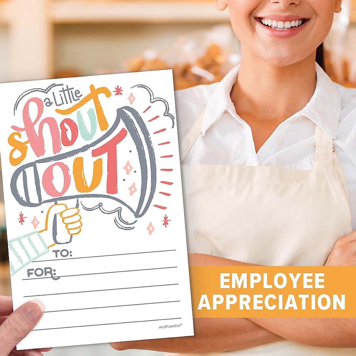 Fun Shout Out Cards For Employees, Office Staff, Teachers and Students - Appreciation and Recognition Reward Cards For School or Work Bulletin Board (50 Count)