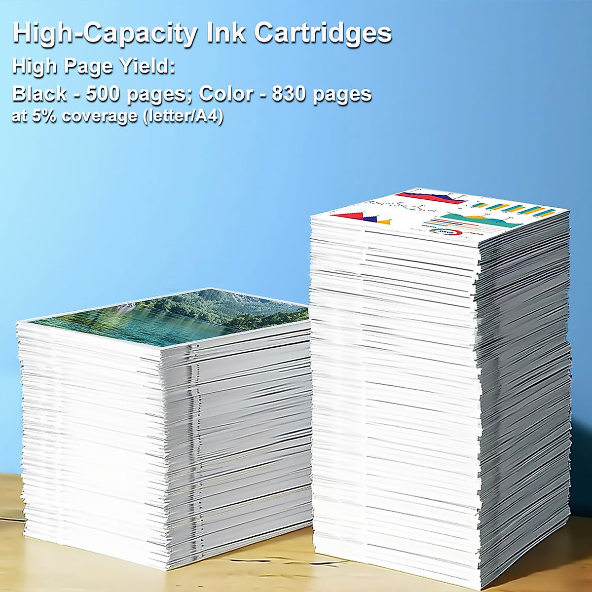 HLPRINT 312XL 314XL Ink Cartridges Remanufactured for Expression Photo HD XP-15000 Wide Format Printer(6-Pack)
