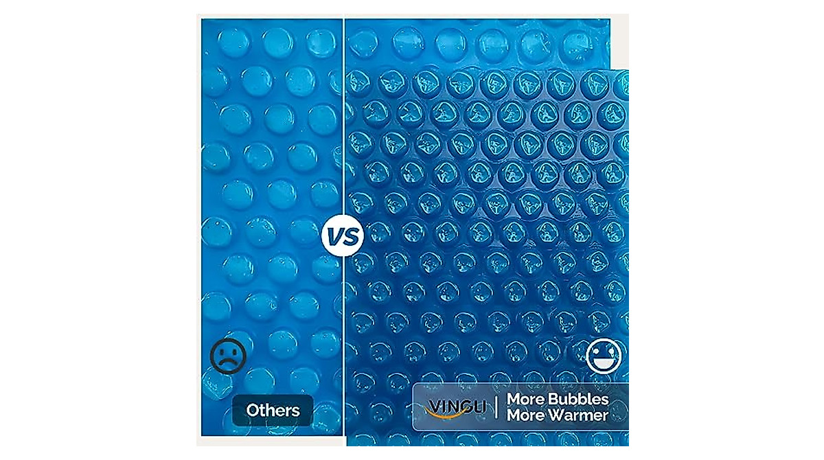 VINGLI Solar Pool Cover - Extend Swim Time & Save Water