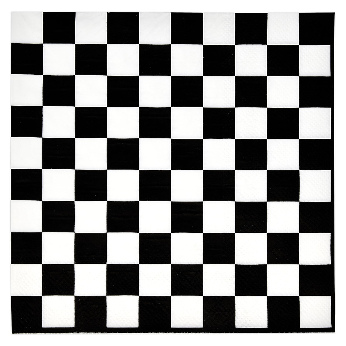 Gift Boutique 100 Black & White Checkered Luncheon Napkins Disposable Paper Checkered Plaid Lunch Napkin for Racing Car Picnic Camping Birthday Party