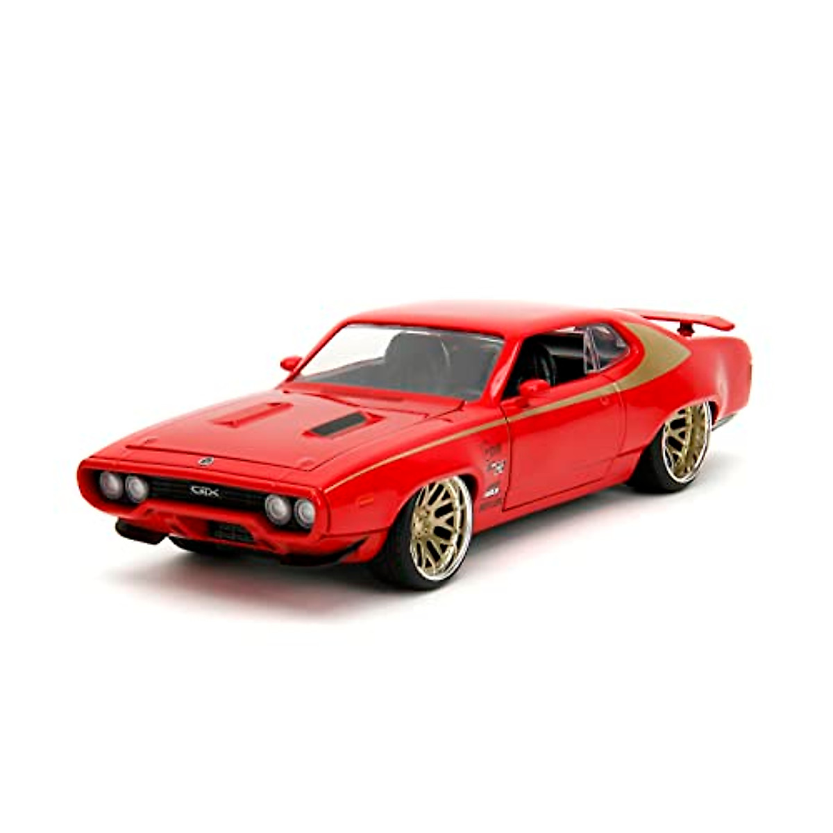 Big Time Muscle 1:24 1972 Plymouth GTX Die-Cast Car, Toys for Kids and Adults(Red)