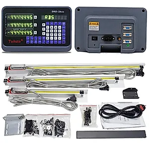 DRO 3 Axis Digital Readout Display +3pc Glass Linear Scale for CNC Mill Lathe Machine (450+500+1000)