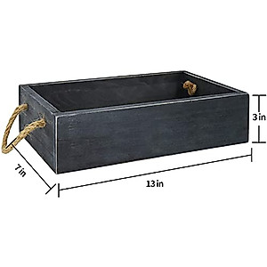Unistyle Toilet Tray Toilet Tank Box Wood Tissue Holder Box Toilet Paper Tank Storage Basket Decorative Storage Box for Countertop Bathroom Box for Toilet Basket for Toilet Paper Black