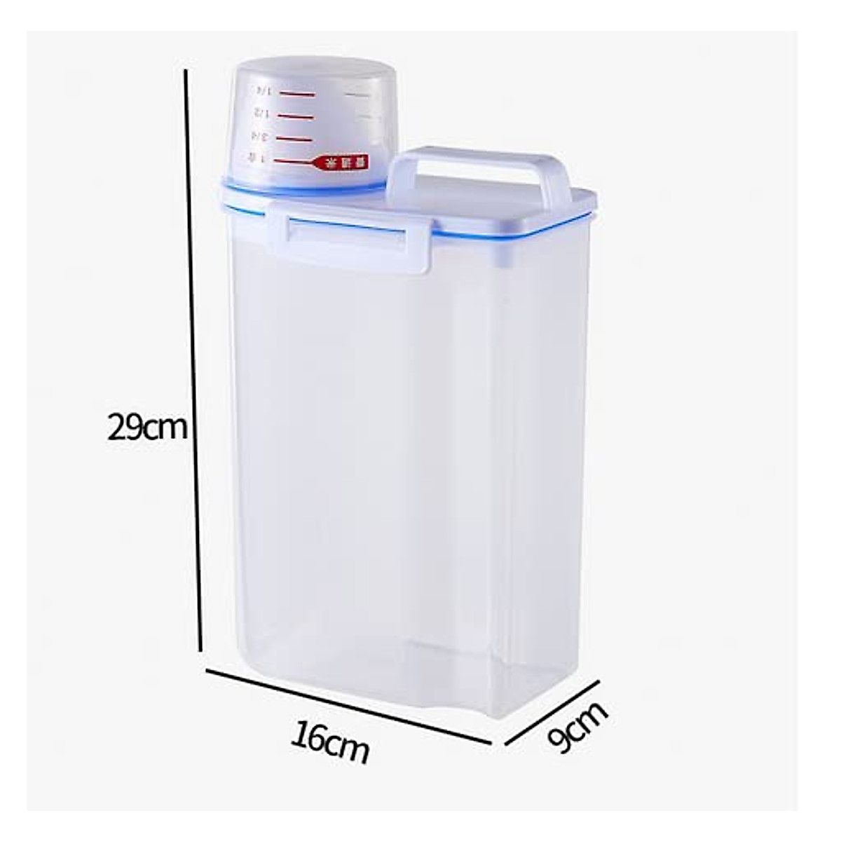 Rice Airtight Storage Container Plastic Rice Storage Bin Cereal Containers Dispenser Kitchen Storage Container with Pour Spout Holds Over 4-5 LBS for Cereal, Flour, Oatmeal