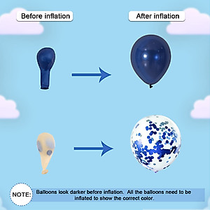 Blue and Black Birthday Decorations for Men Women Boys Girls,Happy Birthday Party Decorations with Happy Birthday Banner, Tablecloth and Fringe Curtains, Party Supplies for Bday Party Decor