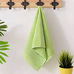 LRUUIDDE Bathroom Hand Towels 2 Set,100% Cotton Hand Towel for Bath, Hand, Face, Kitchen, Super Soft, Highly Absorbent, Machine Washable, Size 14" x 30" (Green)…