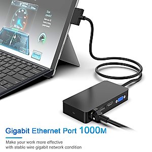 12 in 1 Surface Dock (2*HDMI +VGA), Microsoft Surface pro Docking Station Triple Display (Surface-Dock-701)